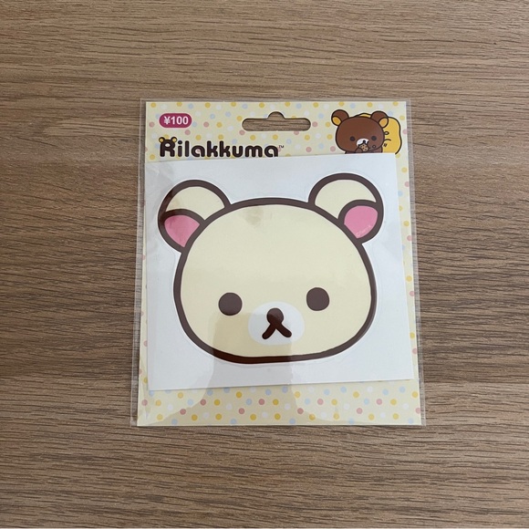rilakkuma | Other | Nwt Rilakkuma Sticker Decal For Journal Car Locker ...